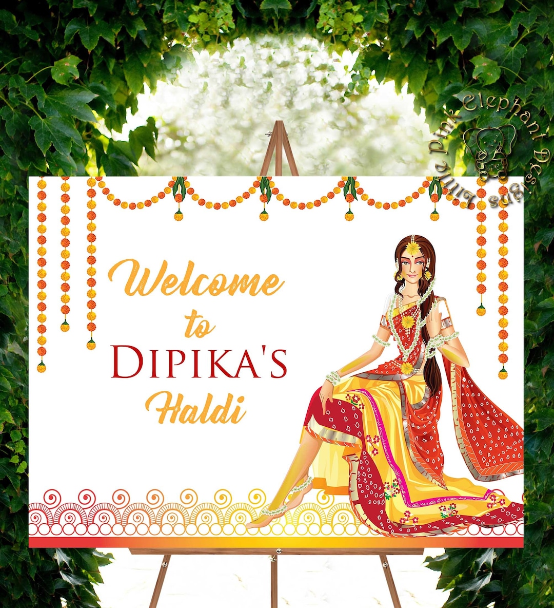 Haldi Posters as Welcome to Haldi Sign, Haldi Welcome Signs & Haldi ...