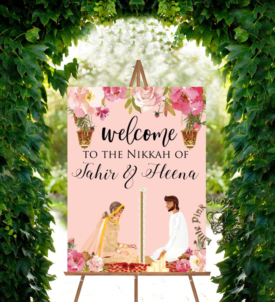 Nikah Sign as Nikah Welcome Signs, Muslim Wedding Welcome Sign & Nikaah ...