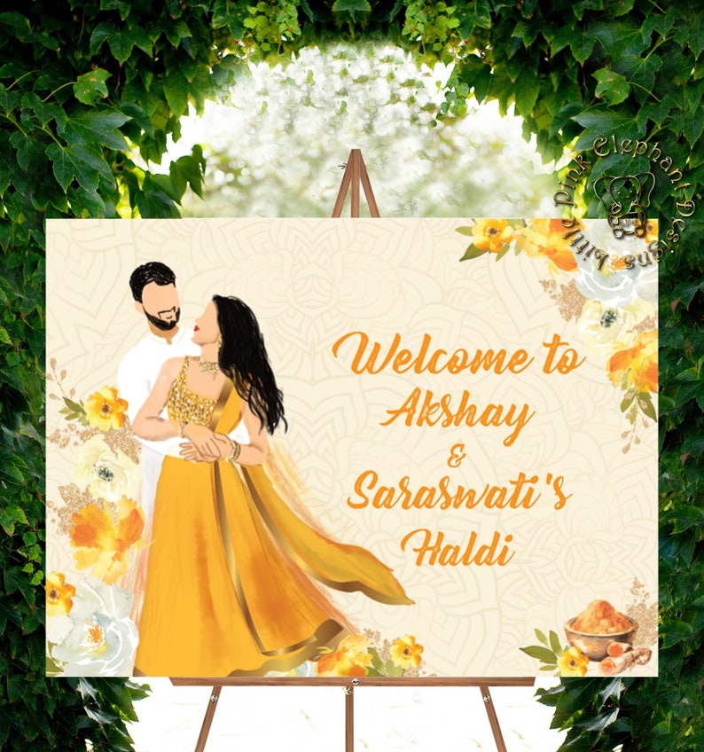Haldi Decor Signs & Pithi Signs Haldi Posters as Welcome to - Etsy