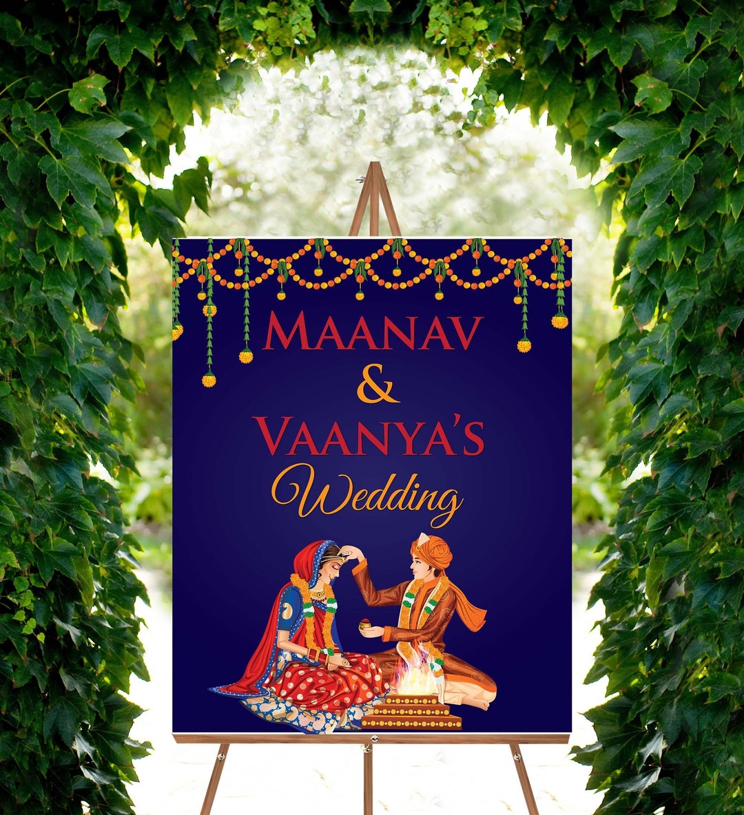 Sign for Indian Weddings as Hindu Wedding Signages, Entry Welcome ...