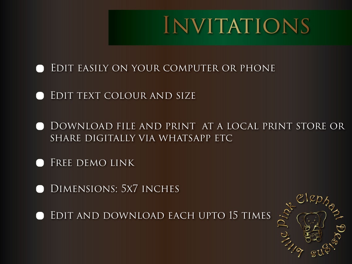 Mehndi Invitation Editable Template Instant Download Mehndi - Etsy