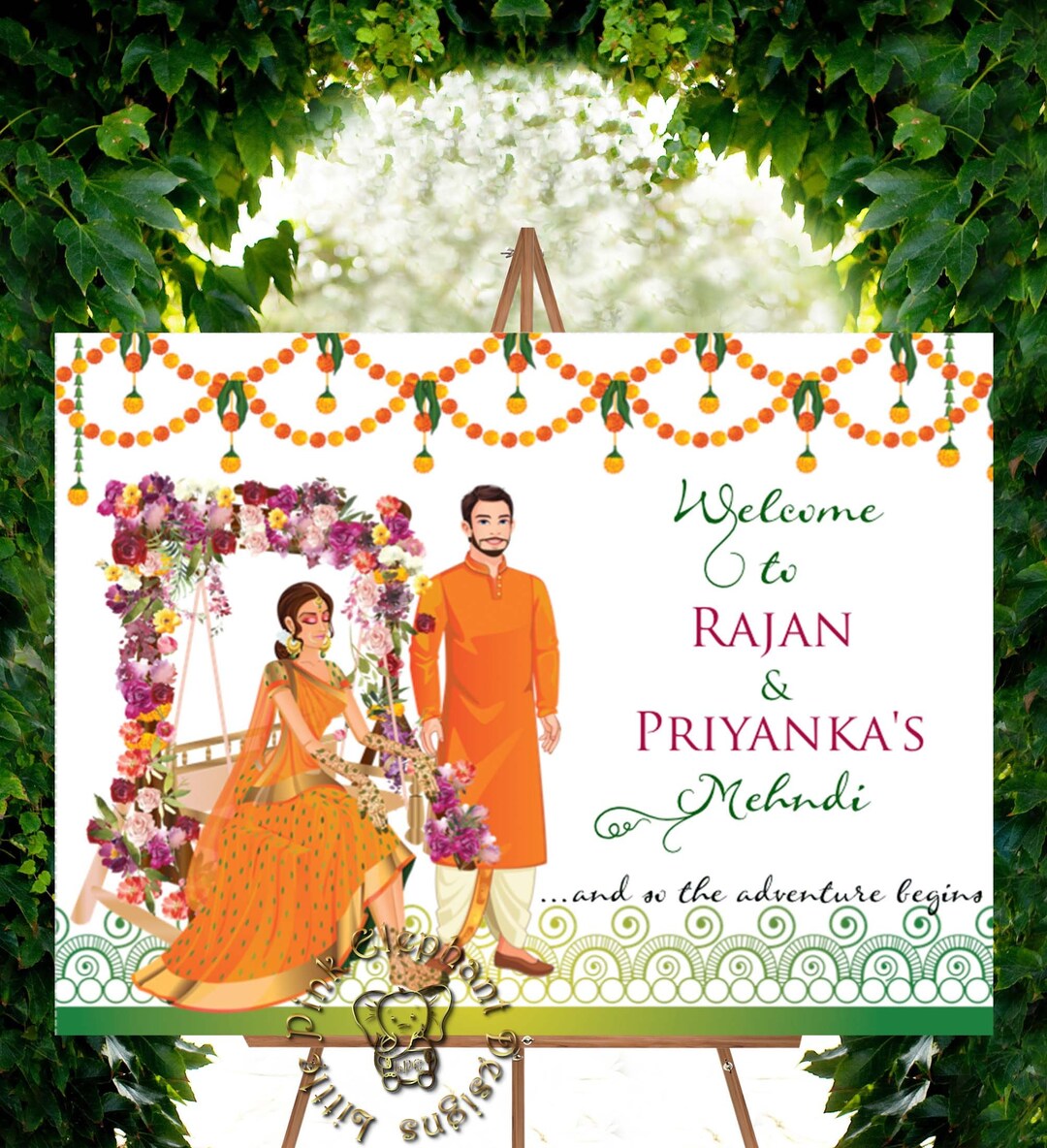 Mehndi Sign as Mehndi Poster, Mehndi Decor Sign, Mendhi Signs as Mehndi ...