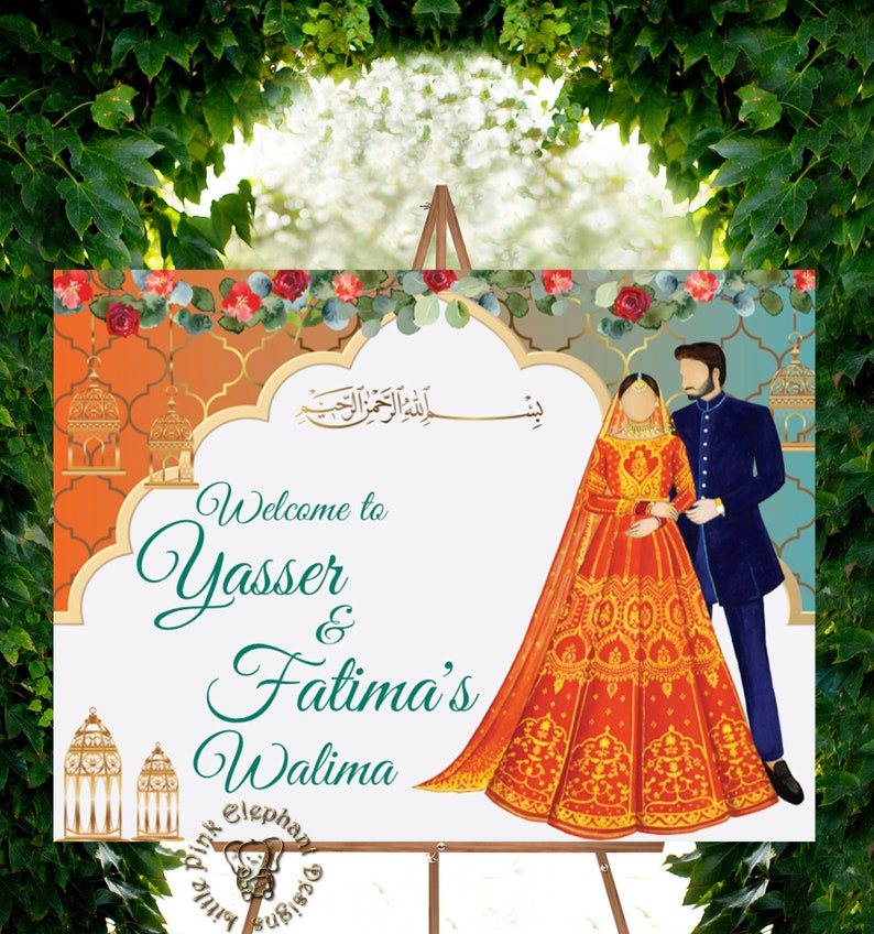 Walima Entrance Signs as Muslim Wedding Posters Walima - Etsy