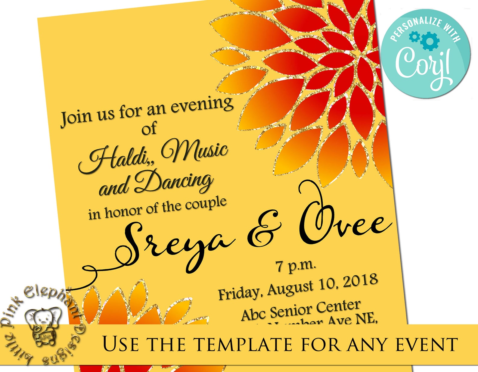 Haldi Invitation Editable Template