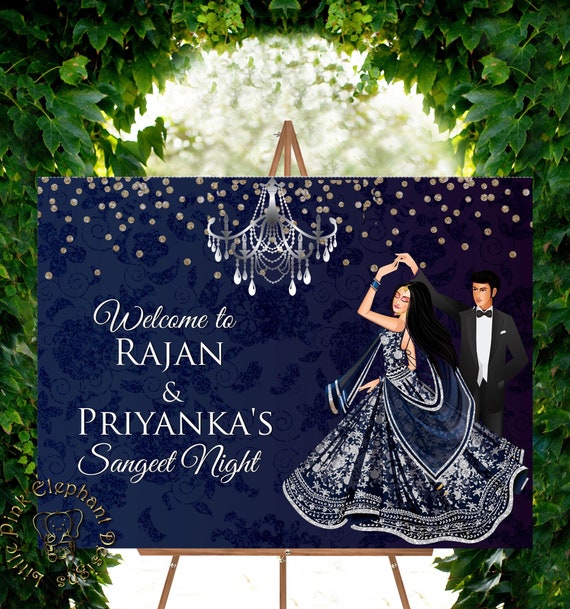 Sangeet Sign as Jaggo Welcome Sign Sangeet Welcome Sign as - Etsy