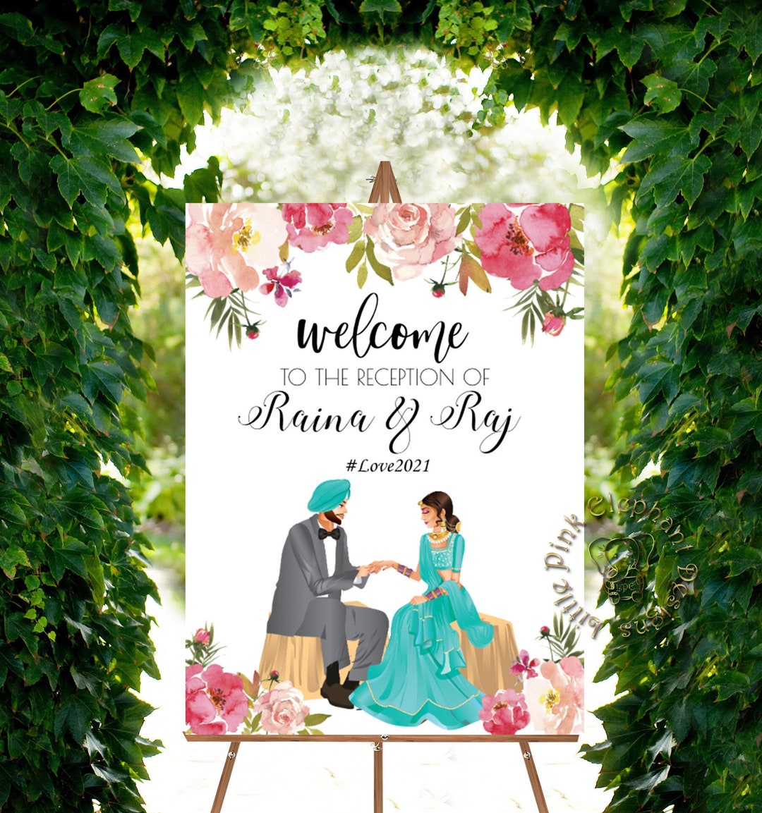 Ring Ceremony Signs & Punjabi Engagement Signs , Engagement Welcome ...