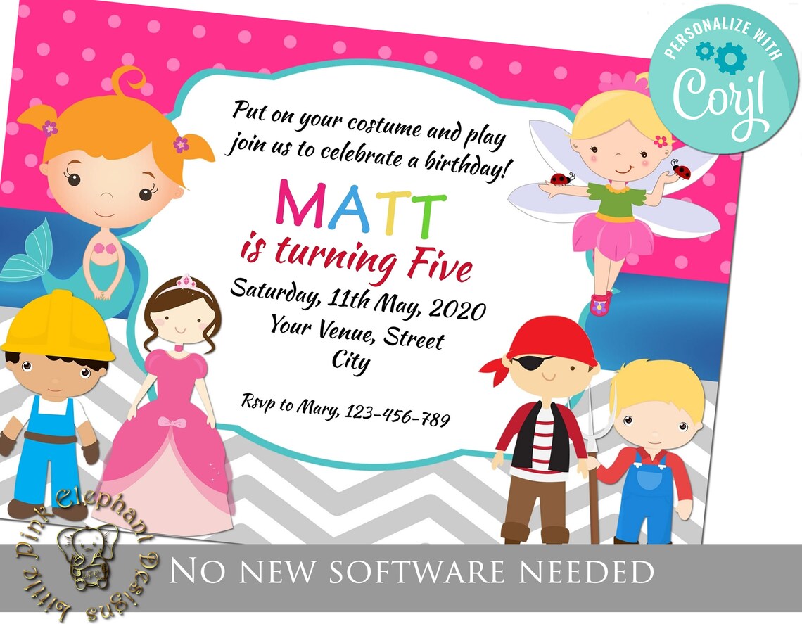 Costume Party Invitations as Halloween Party Invitations - Etsy