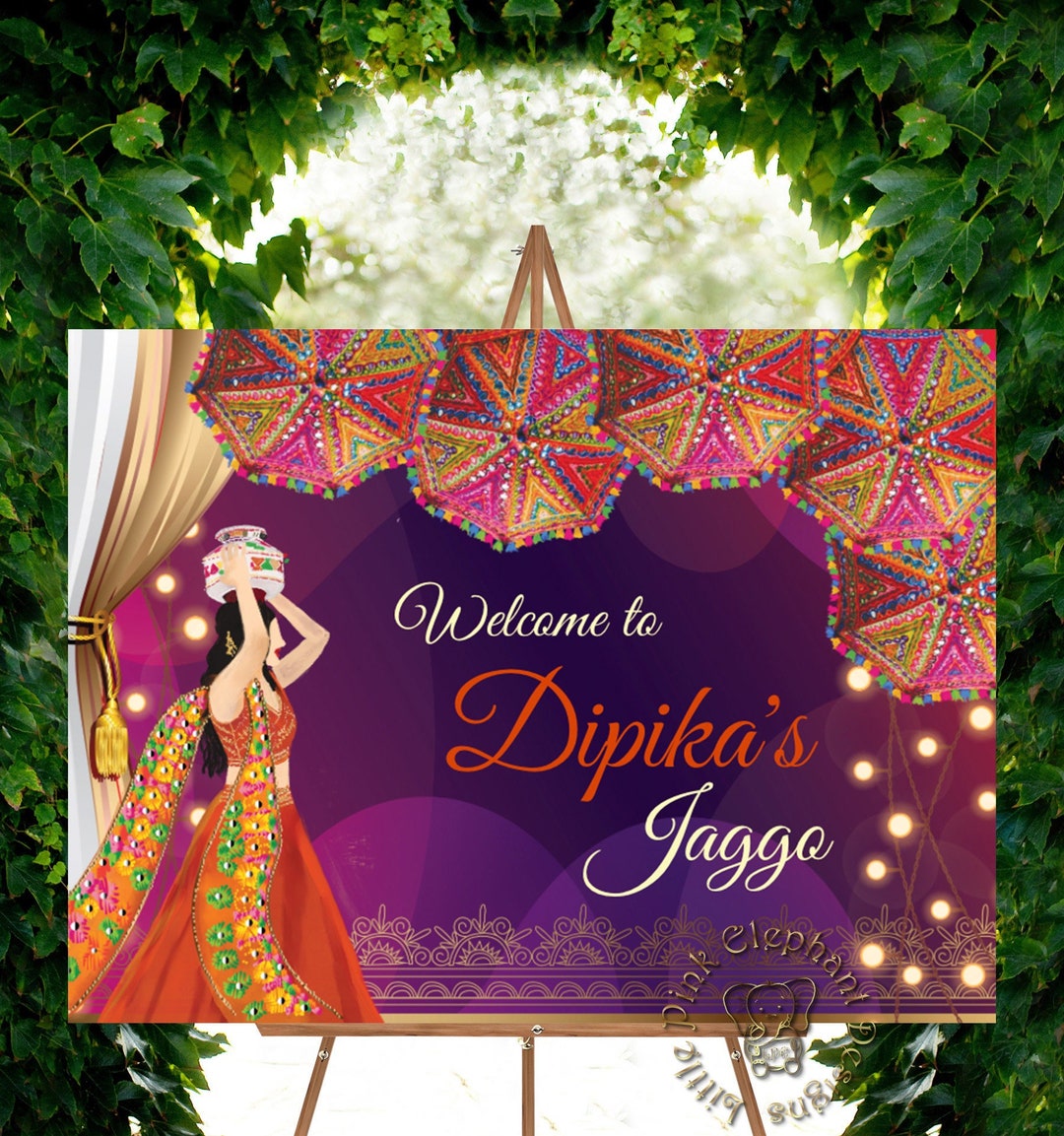 Jaggo Welcome Signs & Punjabi Wedding Decor Signage, Jaggo Signs Desi ...