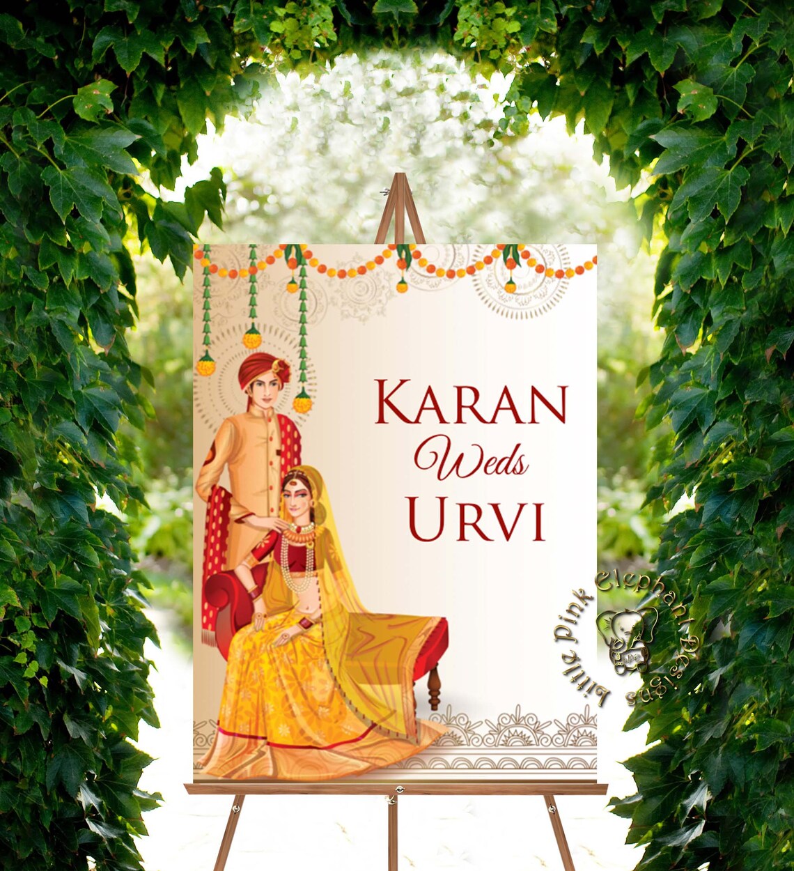 Hindu Wedding Sign as Indian Wedding Reception Signs Digital - Etsy