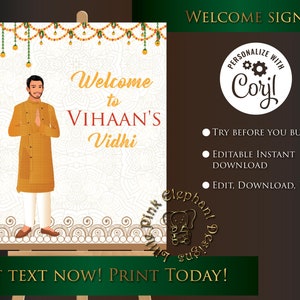 Groom Haldi Signs as Haldi Welcome Signages, Holud Welcome Posters ...
