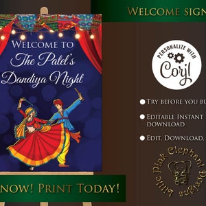 Garba Welcome Poster as Garba Welcome Signs, Garba Celebrations Posters ...