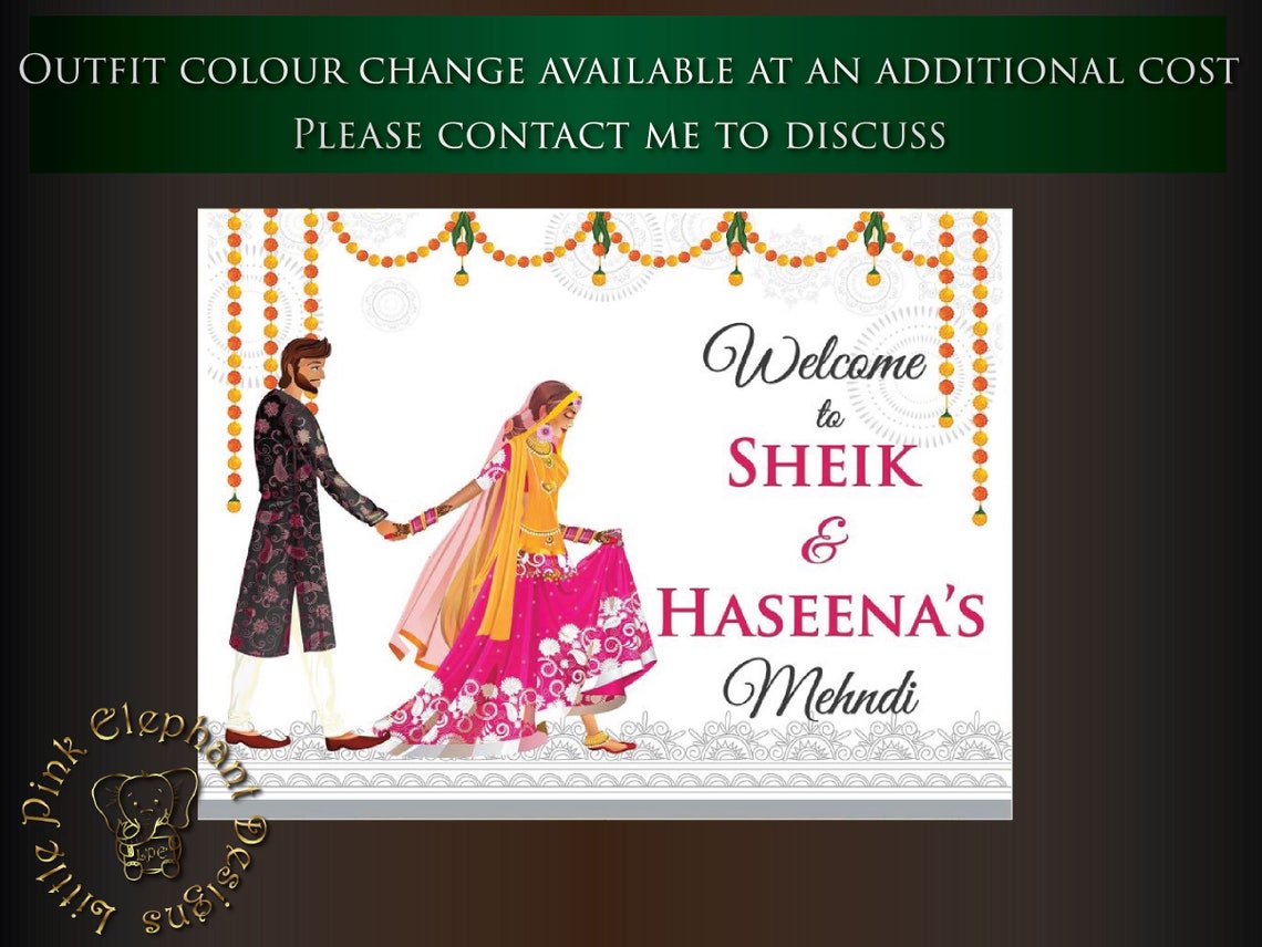 Indian Wedding Signs as Hindu Wedding Sign Indian Wedding - Etsy