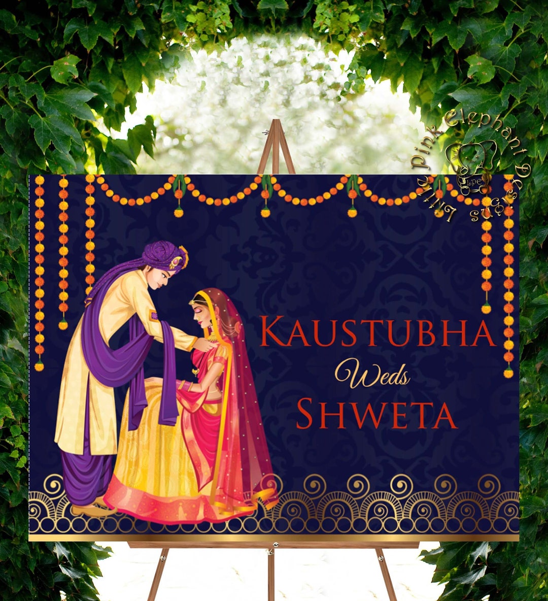 Hindu Wedding Posters as Indian Wedding Sign Templates, Sign for Hindu ...