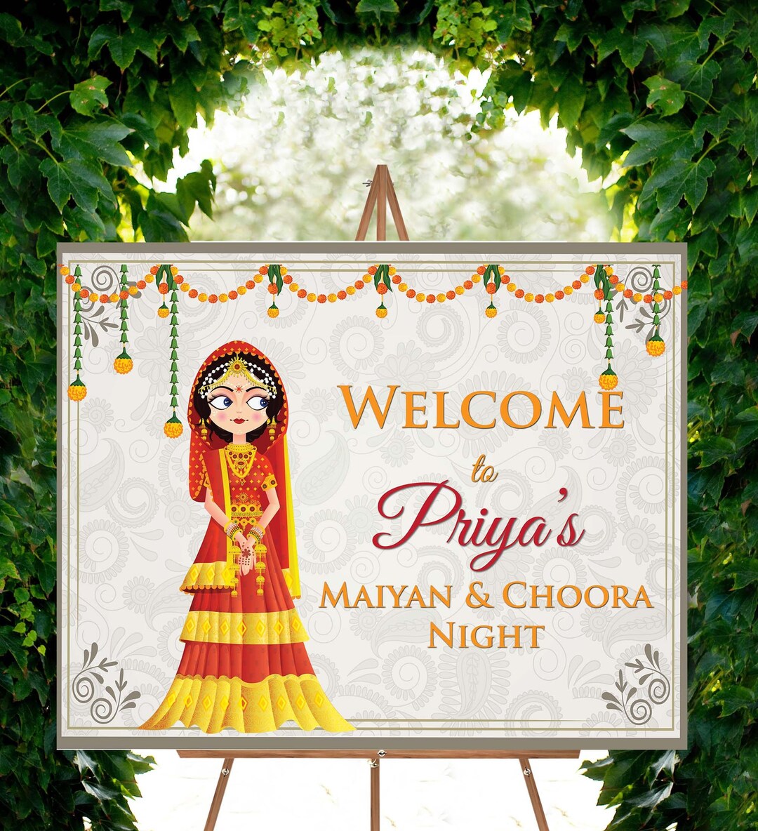 Choora Sign Welcome Kaleere Digital Sign Printable Welcome Sign Maiyan ...
