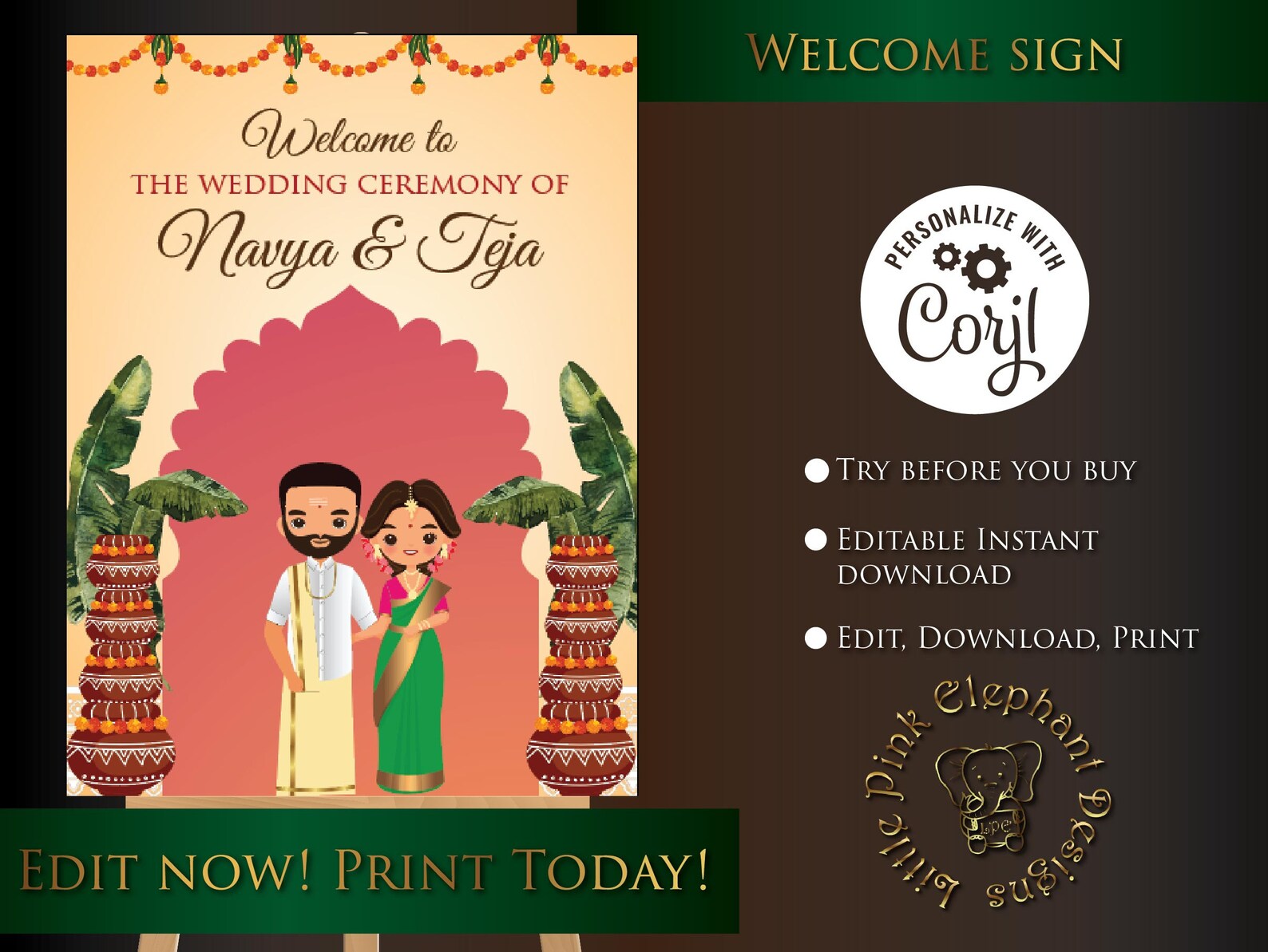 South Indian Wedding Signs Tamil Wedding Signs Indian - Etsy