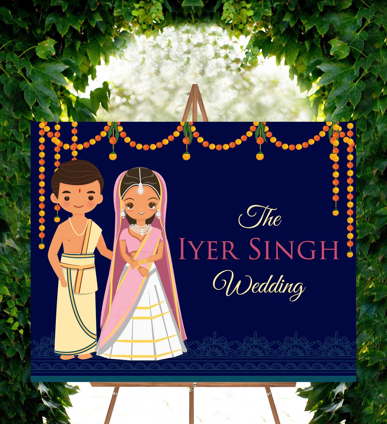 Indian Wedding Sign Hindu Wedding Reception Sign Digital Sign - Etsy