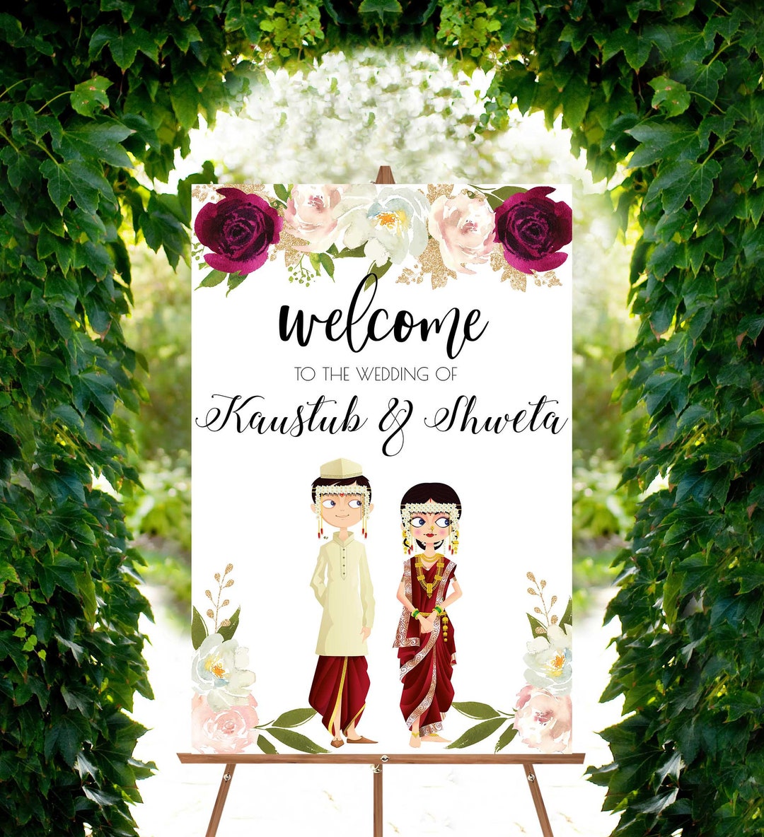 Marathi Wedding Sign As Marathi Wedding Welcome Sign Hindu Wedding