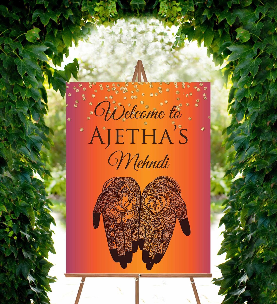Sign for Mehndi as Mendhi Welcome Signs Indian Wedding Signs - Etsy