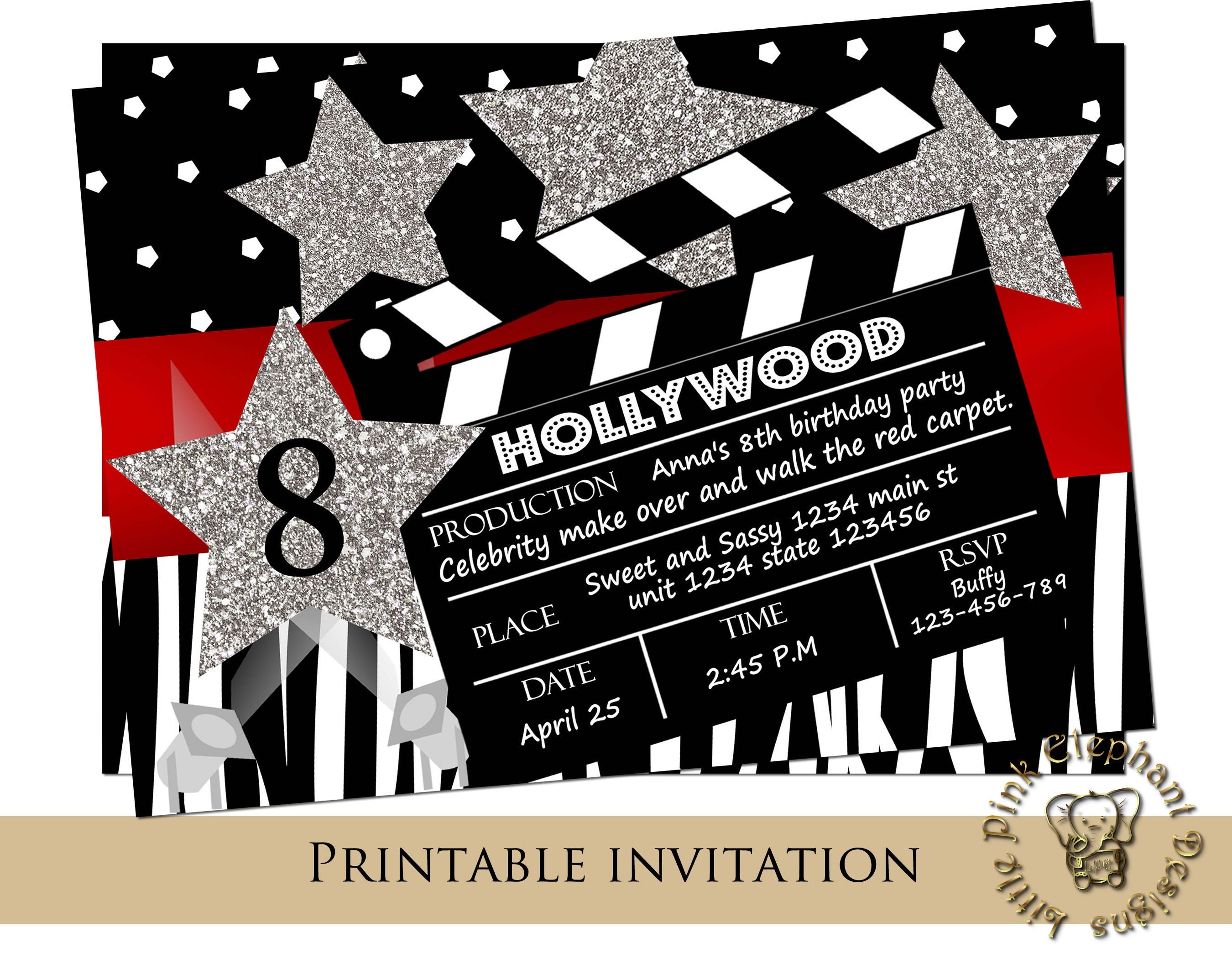 Invitations Hollywood Style