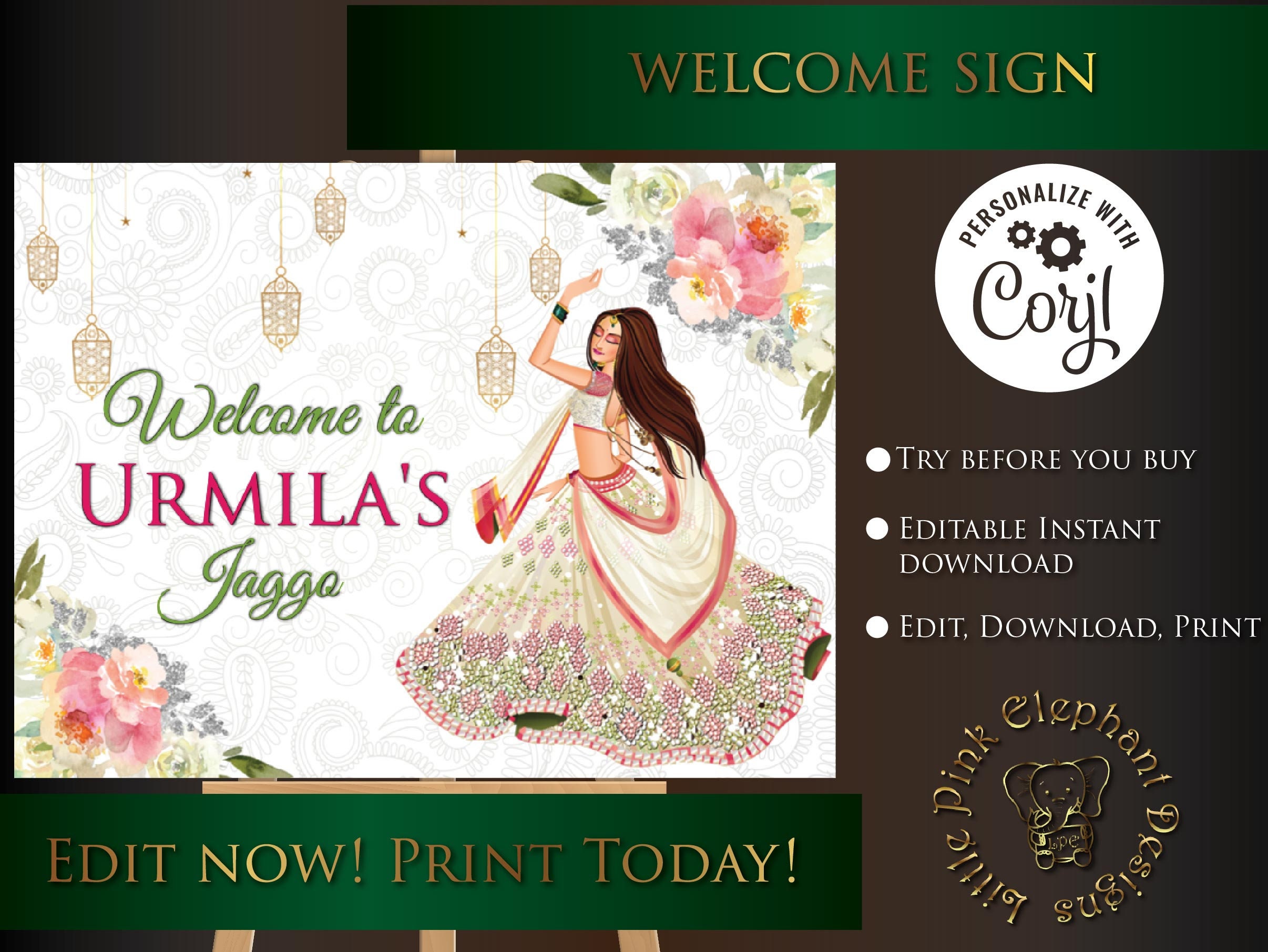 Sangeet Poster in Ladies Sangeet Signs, Sangeet Sign & Sangeet Welcome ...