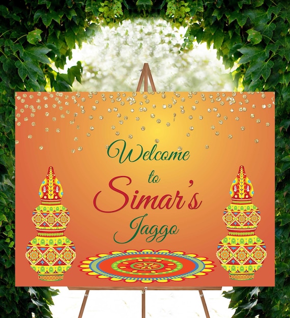 Jaggo Signs as Jago Welcome Posters Punjabi Wedding Signs & - Etsy UK