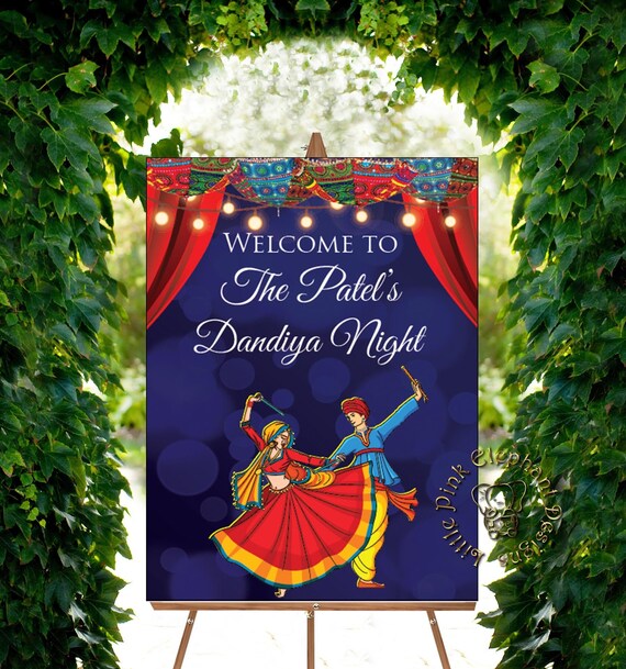 Garba Welcome Poster as Garba Welcome Signs Garba - Etsy