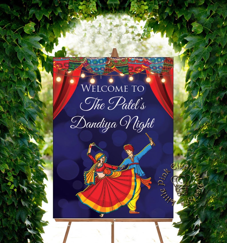 Garba Welcome Poster as Garba Welcome Signs Garba - Etsy
