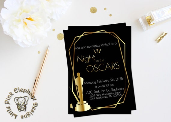 Oscar Party Invitations Template Sample