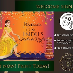 Mehndi Sign in Mehendi Welcome Signs, Rasm E Heena in Desi Signs, Hindu ...