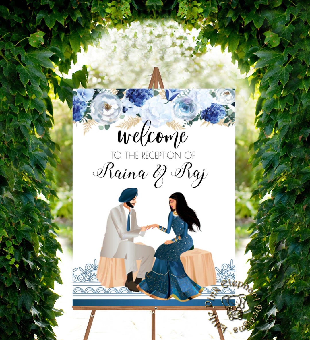 Indian Engagement Welcome Signs in Hindu Wedding Signs, Roka Welcome ...