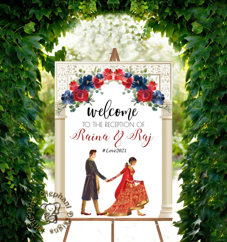 Indian Wedding Signs as Hindu Wedding Sign Indian Wedding - Etsy