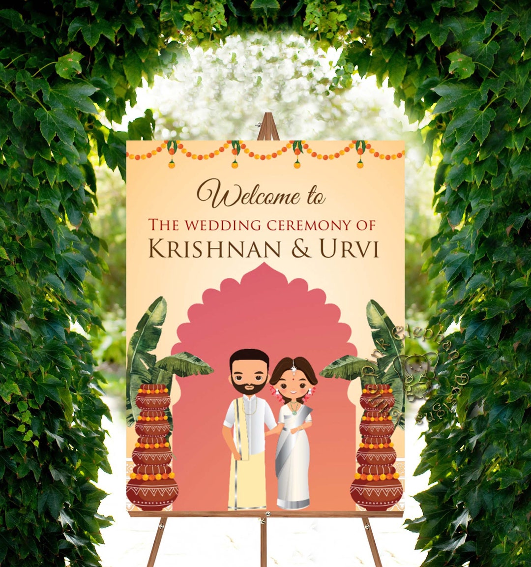South Indian Wedding Signs, Tamil Wedding Signs, Indian Welcome Tamil ...