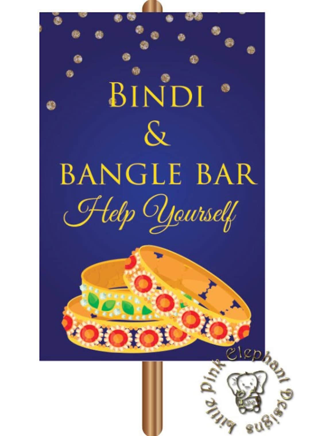 Bindi and Bangle Bar Sign as Mehndi Signs, Maiyan and Choora Sign ...