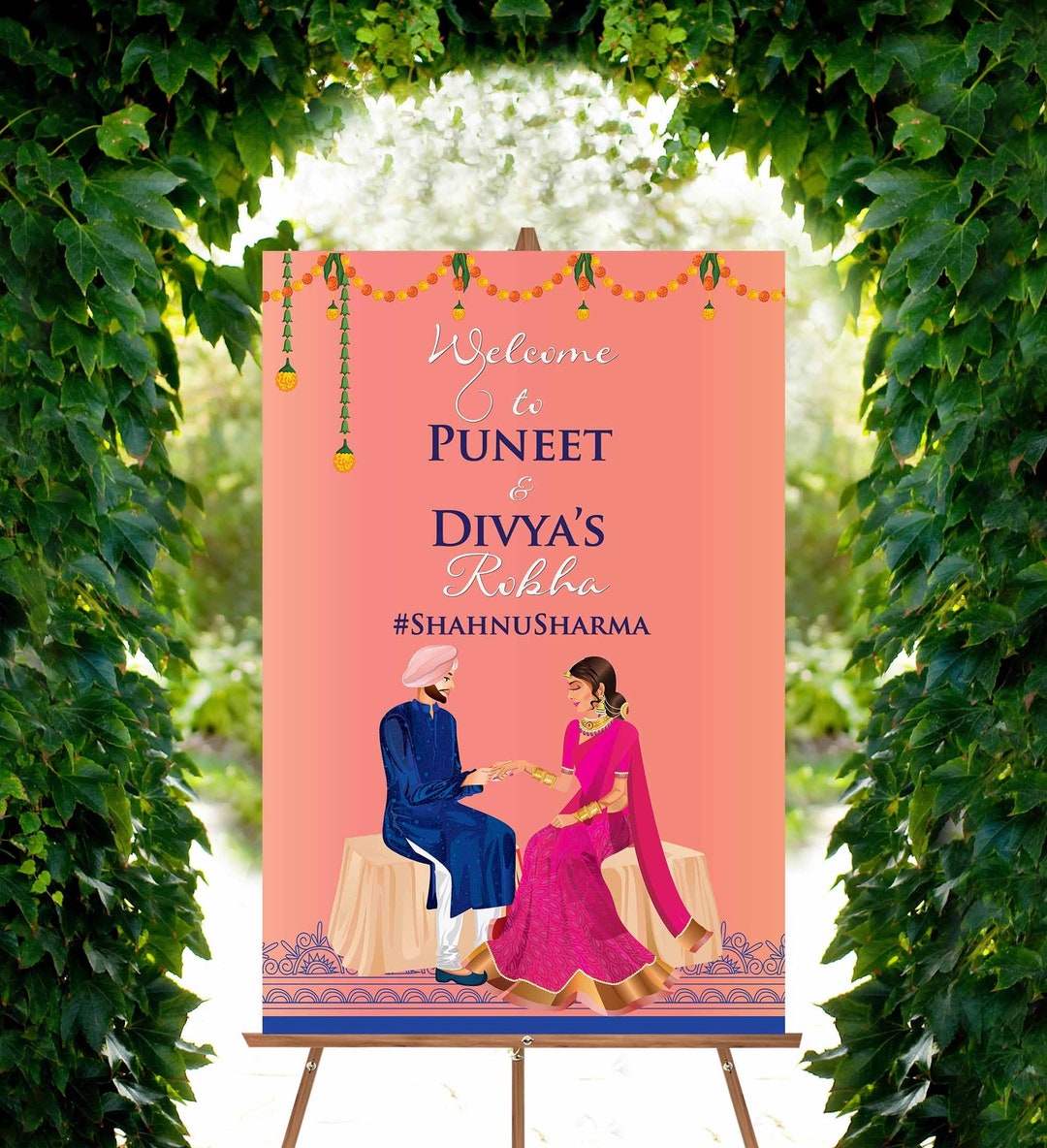 Indian Engagement Welcome Signs as Sikh Roka Signages, Punjabi ...