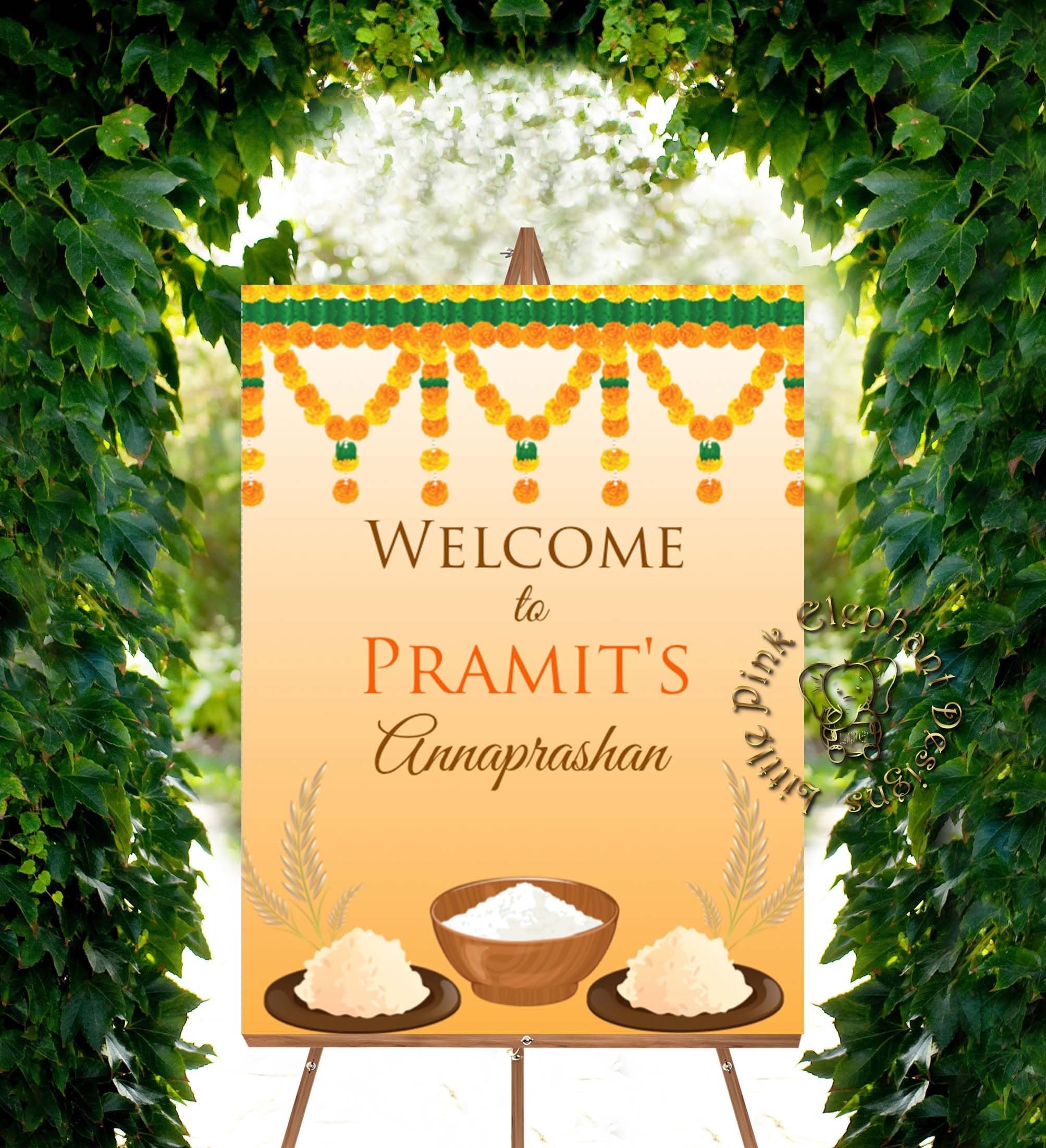 Annaprasana Welcome Signs as Annaprasana Decor, Annaprasan Ceremony ...
