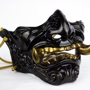 Dark Bronze Fanged Mask: Ghost of Tsushima Jin Sakai Cosplay - Etsy