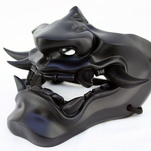Japan Fanged Matt Black Mask Ghost of Tsushima Mask - Etsy