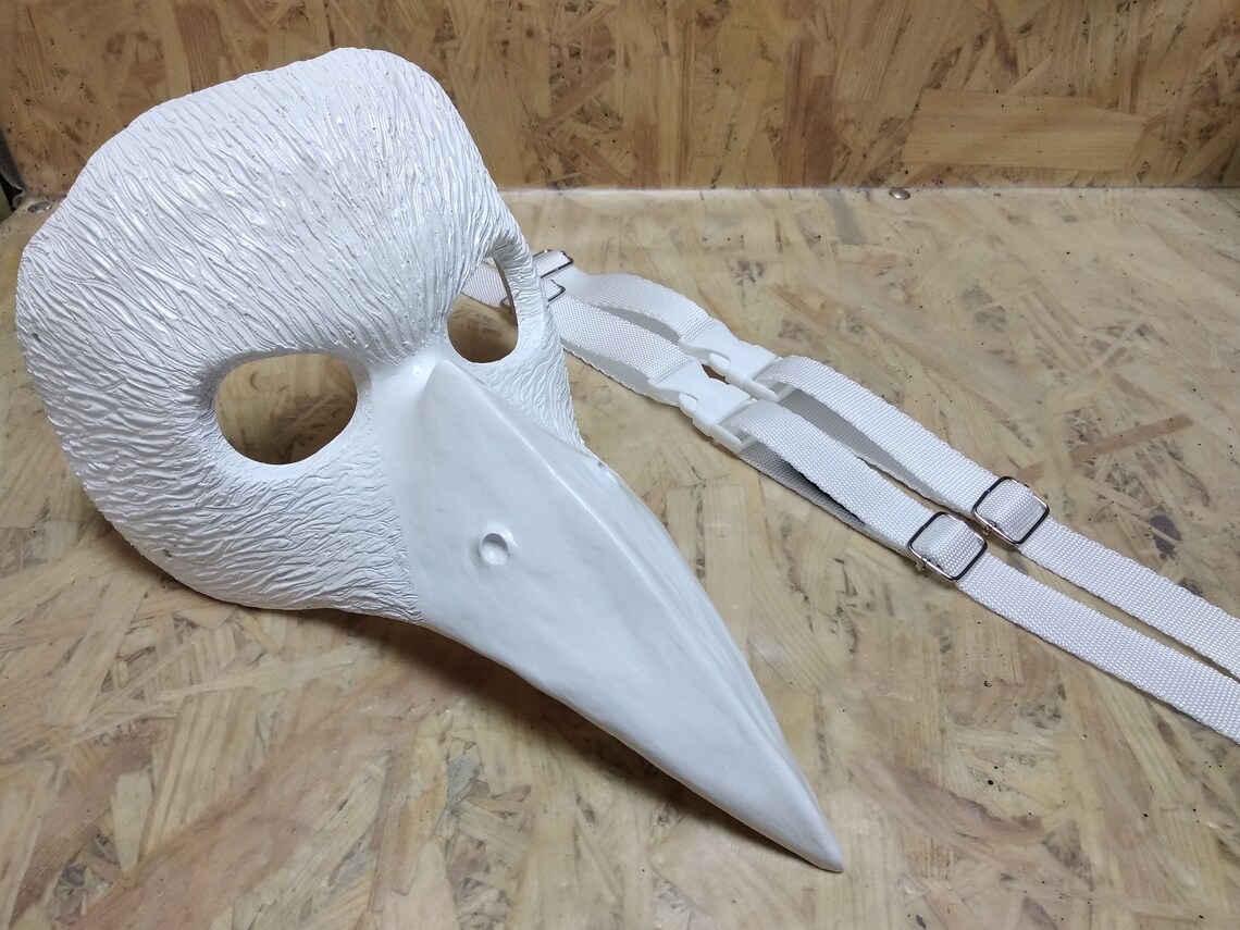Raven Mask White plague doctor | Etsy