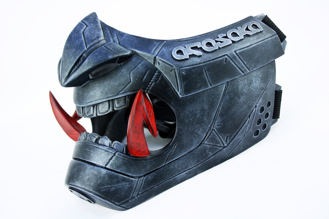 Cyber Samurai Red Fanged Mask, Arasaka Mask Cyberpunk 2077 Style - Etsy