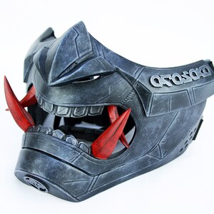 Cyber Samurai Red Fanged Mask, Arasaka Mask Cyberpunk 2077 Style - Etsy