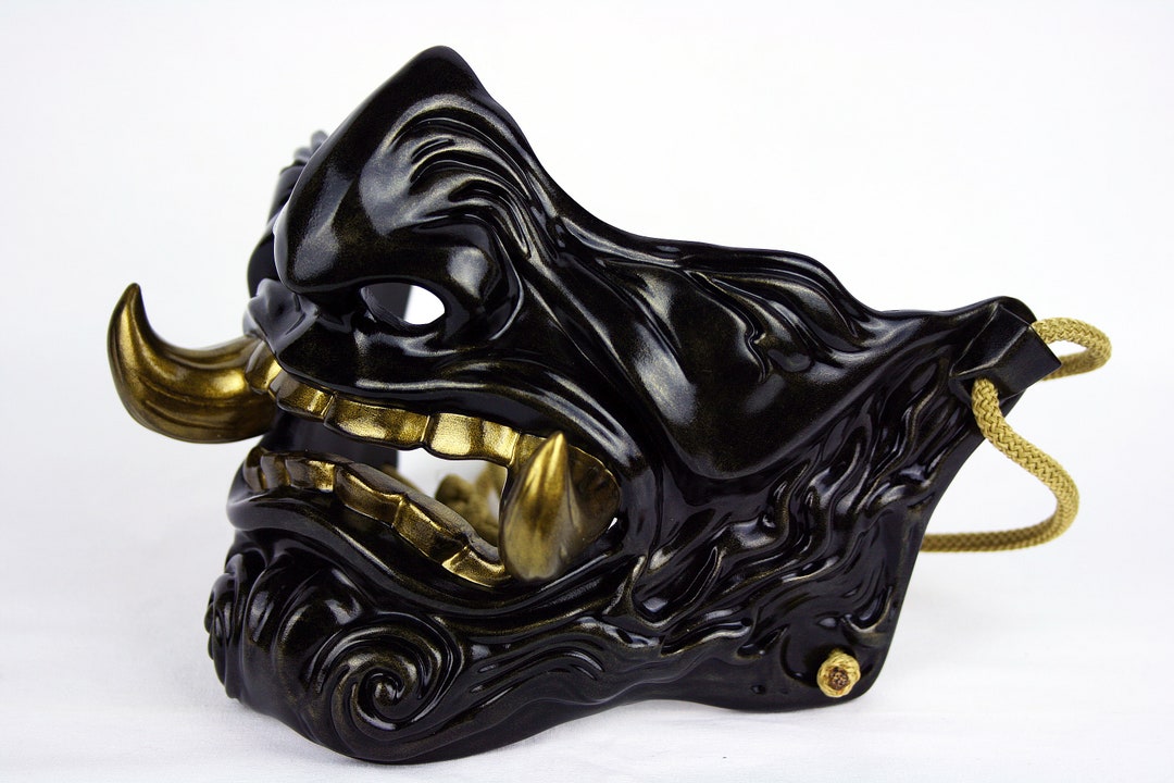 Dark Bronze Fanged Mask: Ghost of Tsushima Jin Sakai Cosplay - Etsy