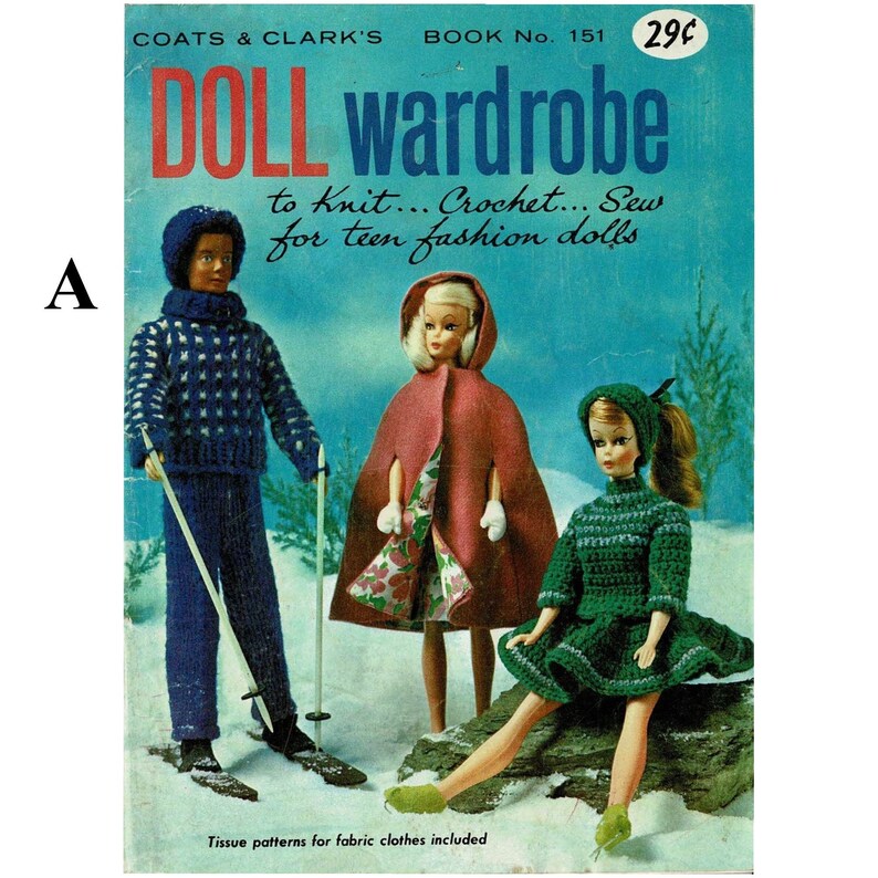 Doll Clothes Patterns Doll Wardrobe Book Knitting Patterns - Etsy