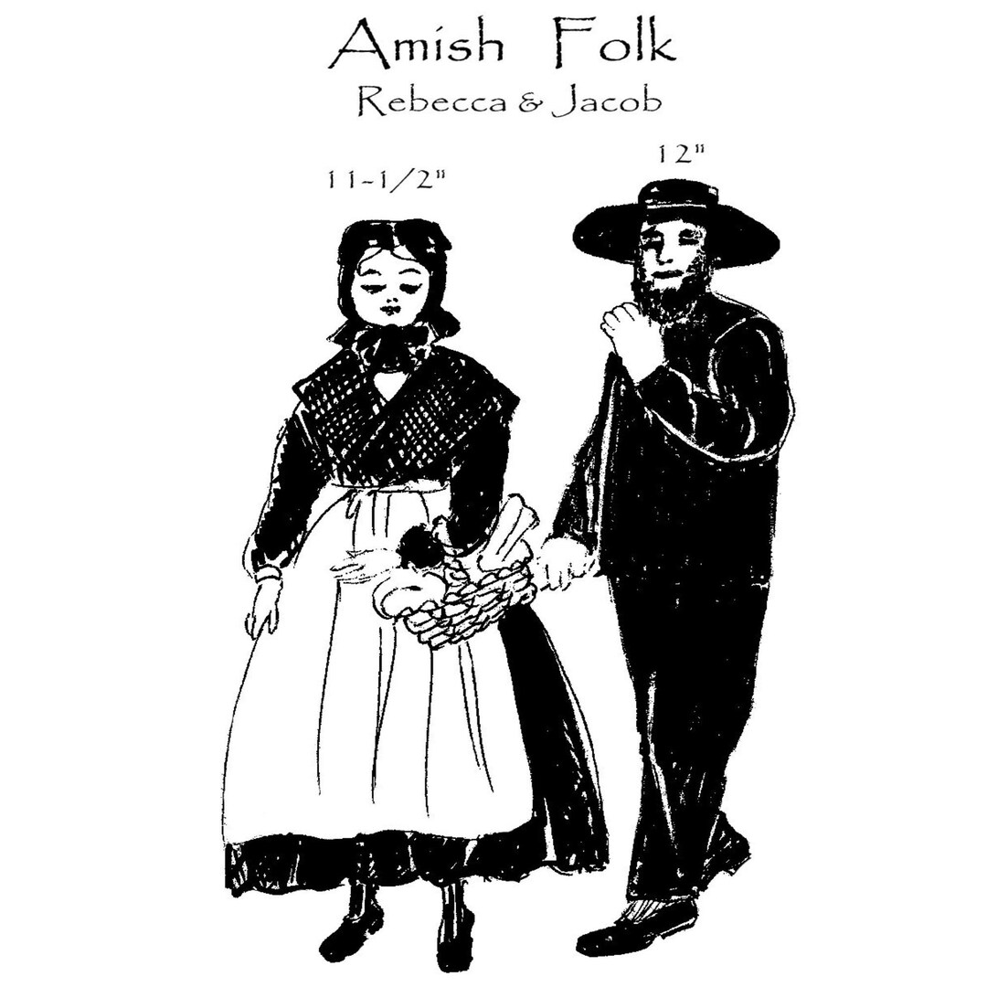 Rebecca and Jacob Amish Dolls and Clothes Vintage Sewing Pattern ...