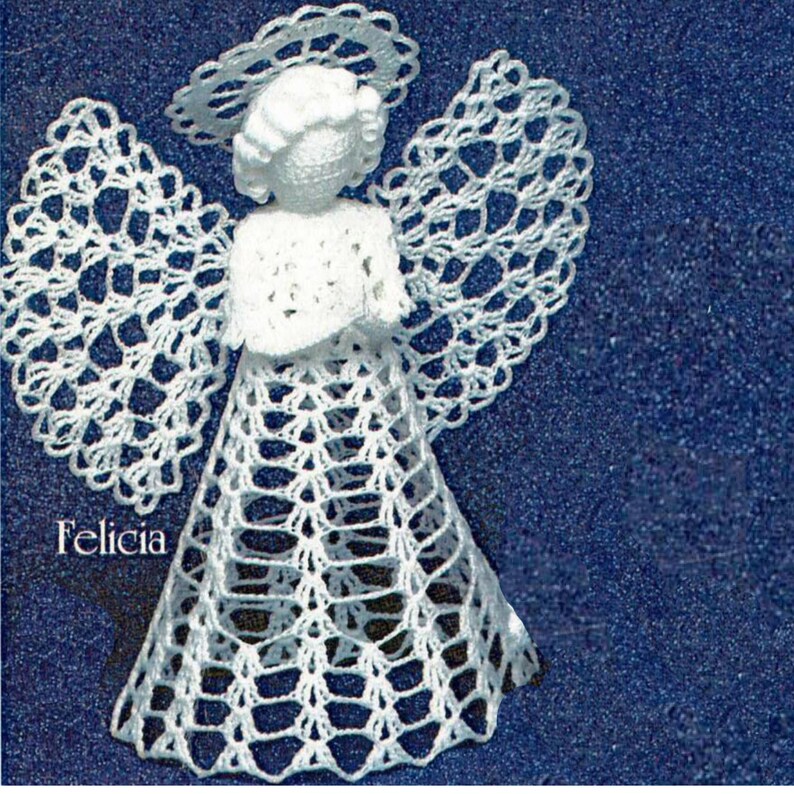 Vintage Angels Crochet Pattern Lace Christmas Angels Ornaments | Etsy