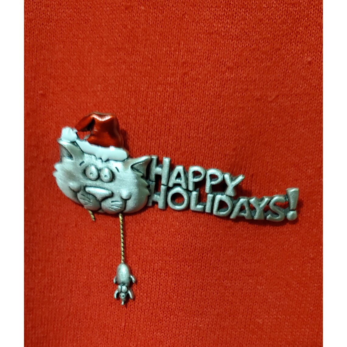 Cat Pin Christmas Pin JJ Jonette Pin Happy Holidays Pin - Etsy