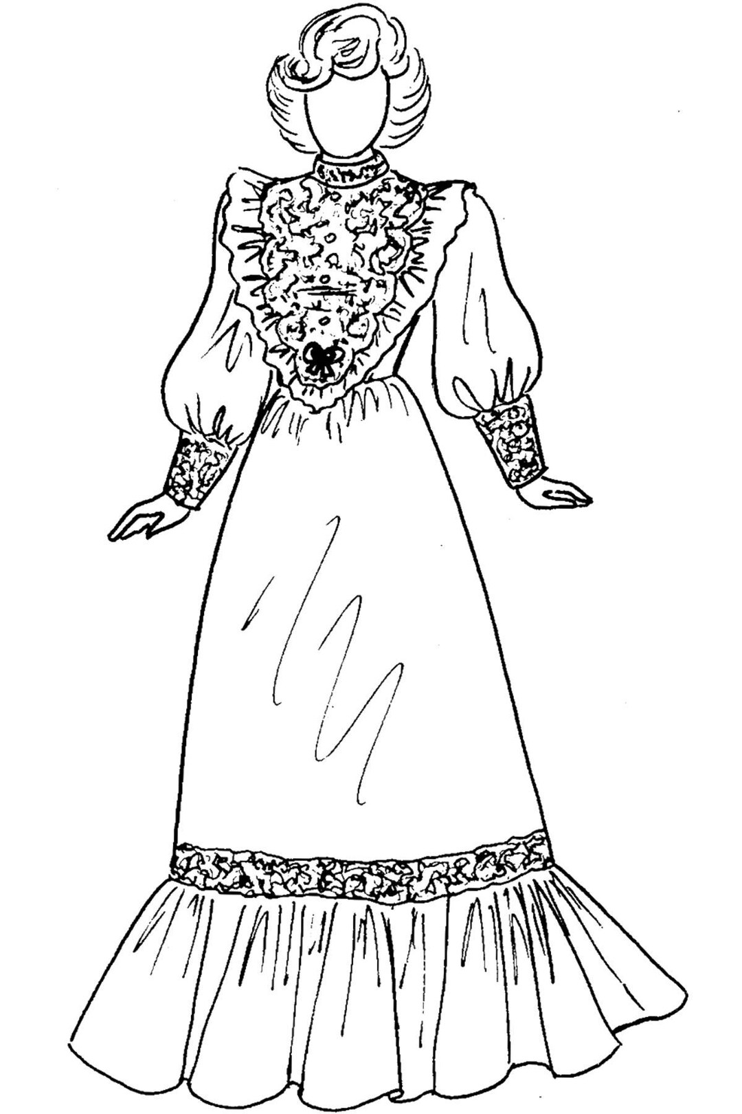 Barbie Dress Pattern Victorian Sweetheart by Ella Dehart Vintage ...
