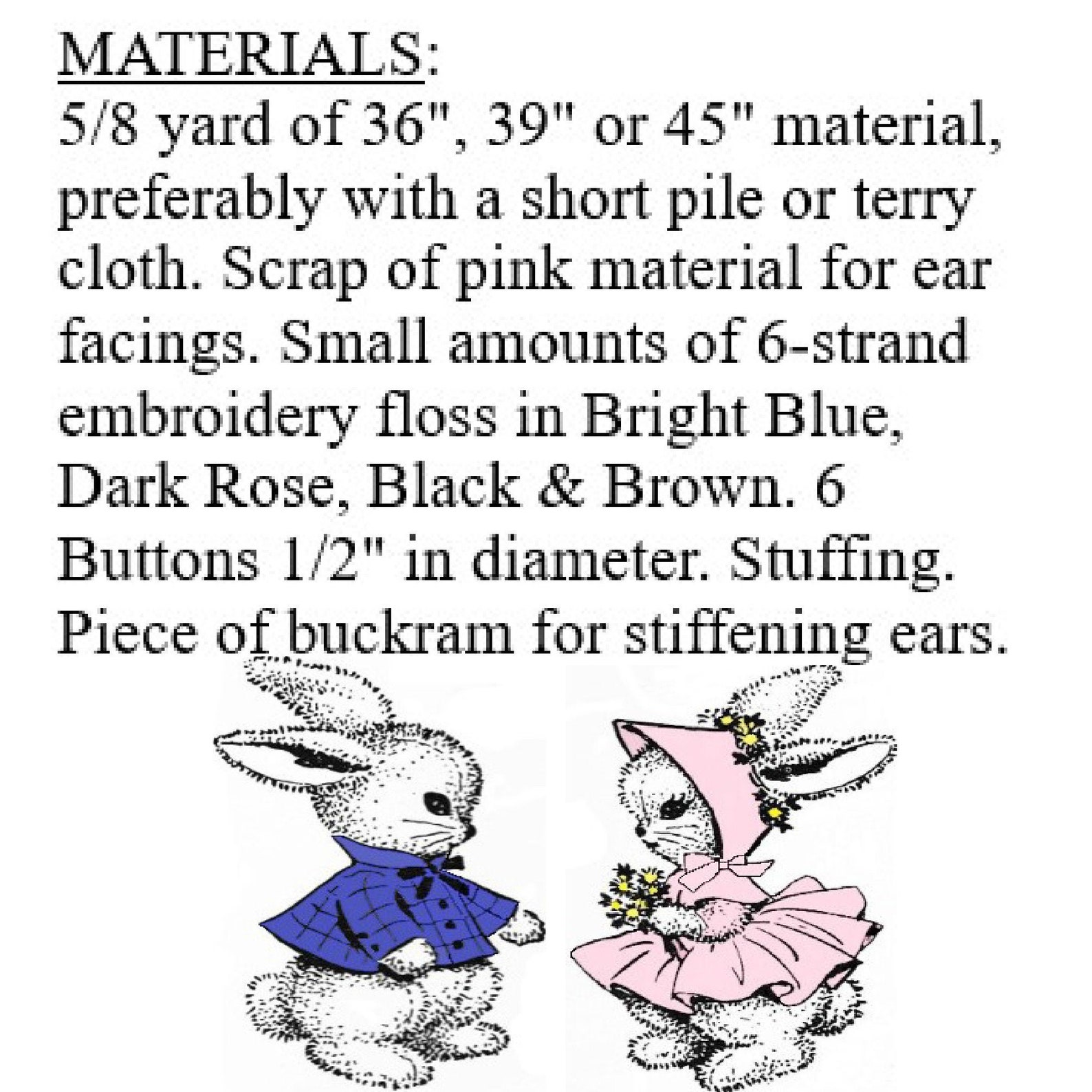 12 Bunny Rabbits Mr. and Mrs. Rabbit Soft Toy Pattern | Etsy