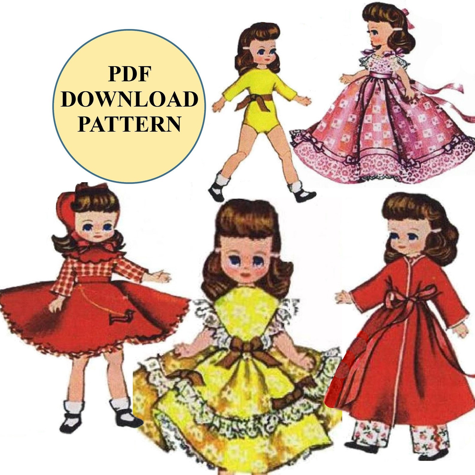 7-1/2 8 Doll Clothes Pattern Mccall's 2239 - Etsy
