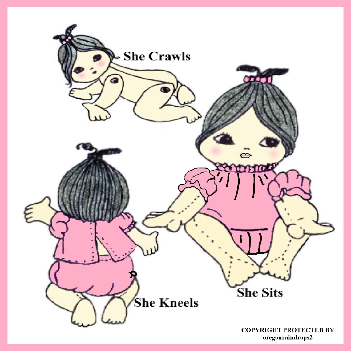 17 Tiffany Poseable Jointed Doll Pattern With 3 Posable - Etsy