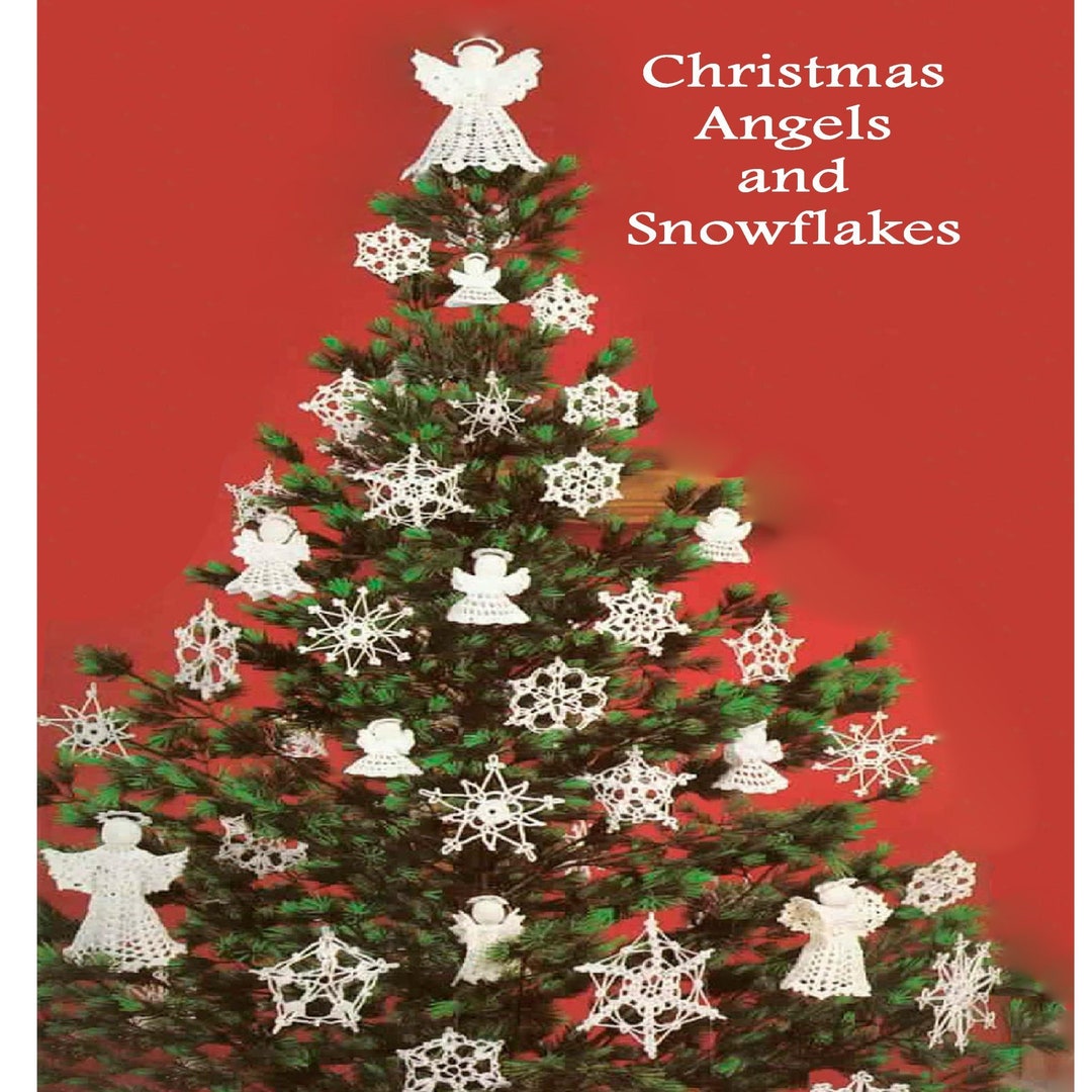 Angels Crochet Pattern and Snowflakes Crochet Pattern Vintage Crochet ...